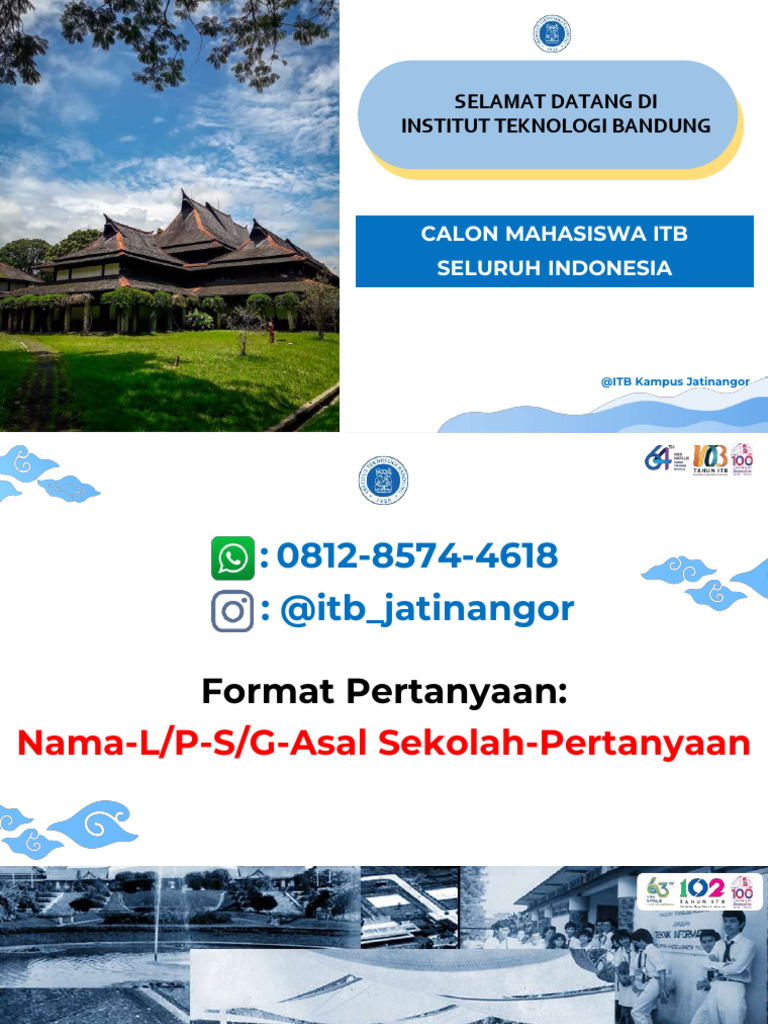 Panduan Pendaftaran Mahasiswa ITB 2024 | PDF
