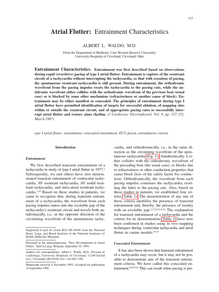 Atrial Flutter: Entrainment Insights | PDF | Electrocardiography ...
