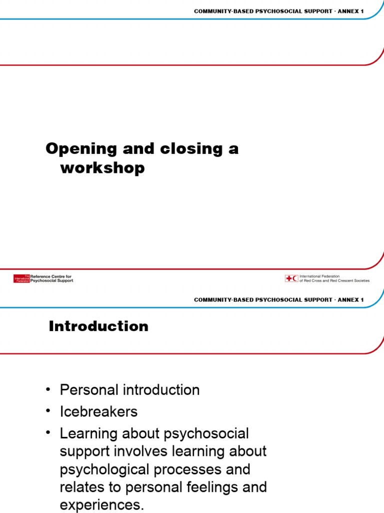 CBPS EN Annex Opening Closing Workshop | PDF