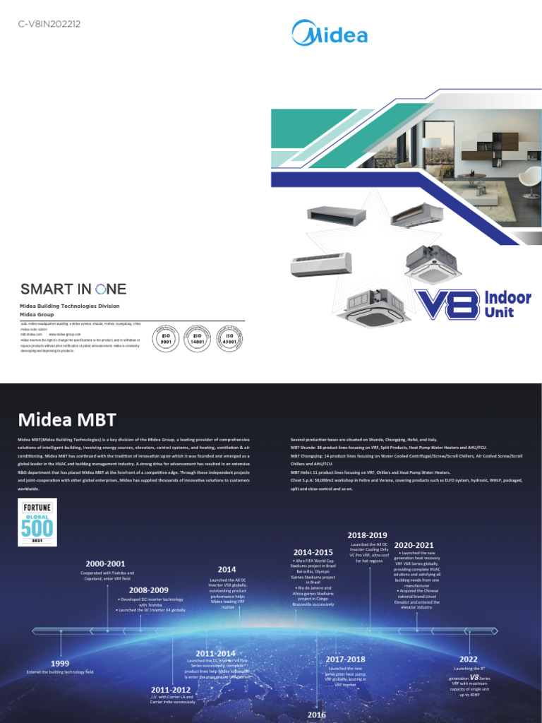 Midea VRF Solutions & Innovations | PDF | Duct (Flow) | Energy Conservation