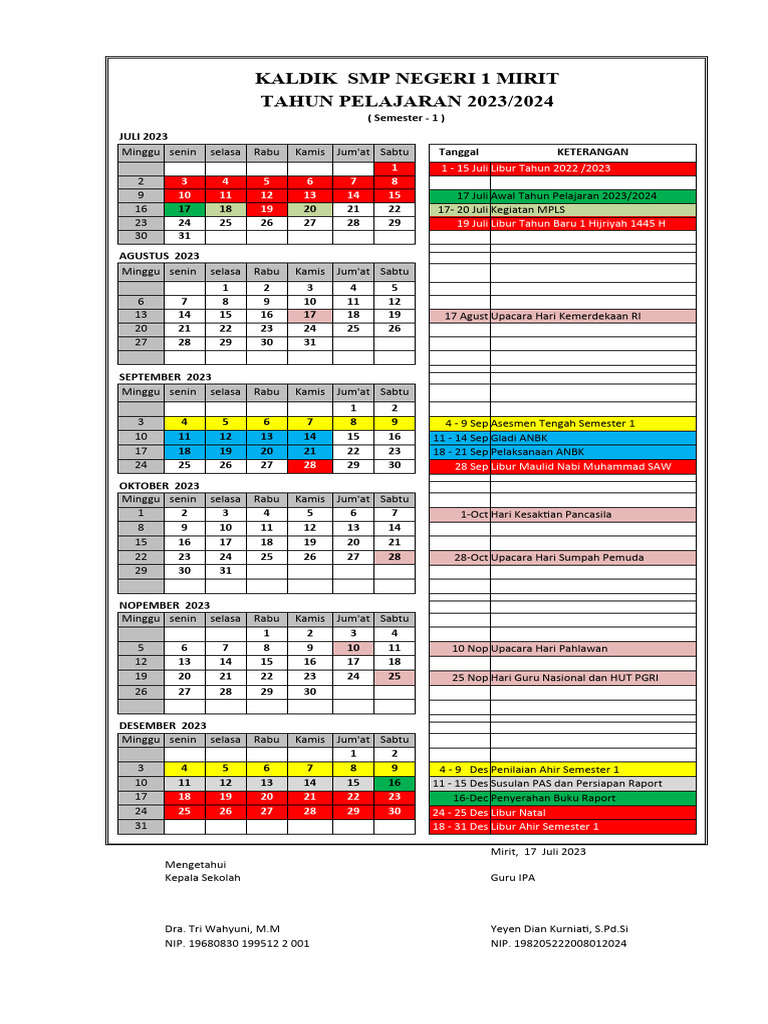 Kaldik 2023 2024 | PDF