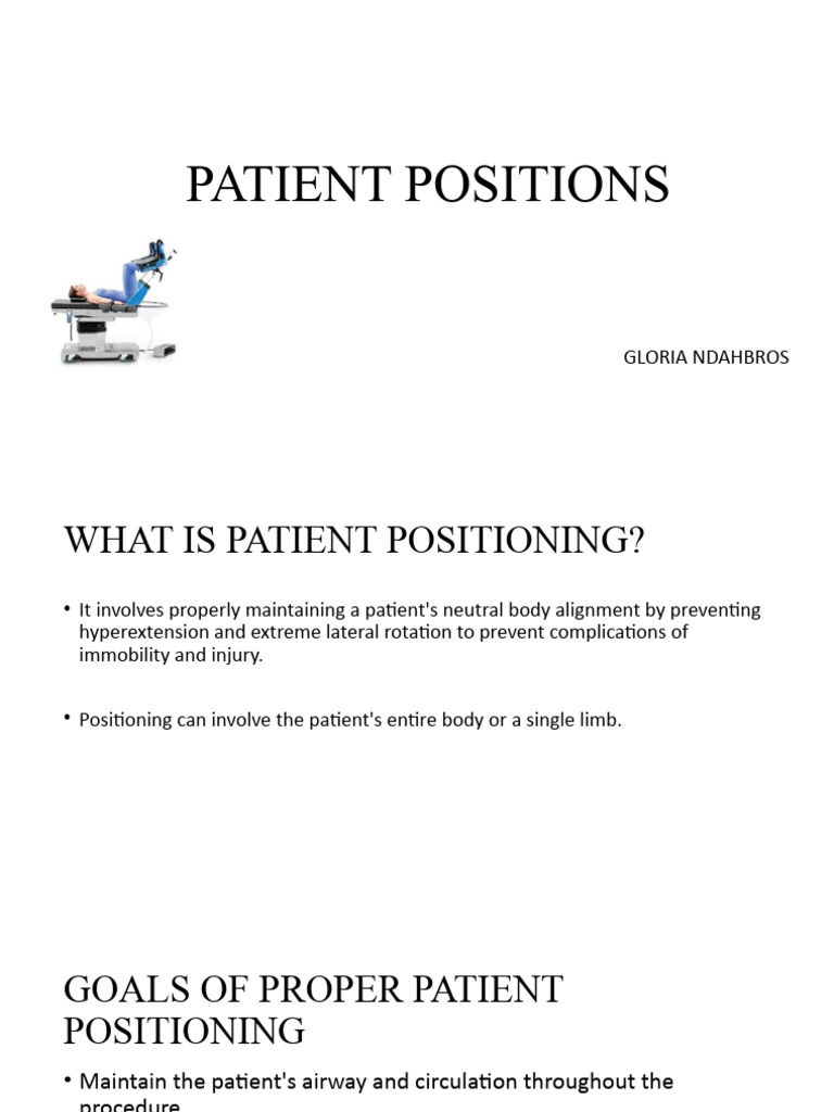 Patient Positioning | Download Free PDF | Anatomical Terms Of Motion ...
