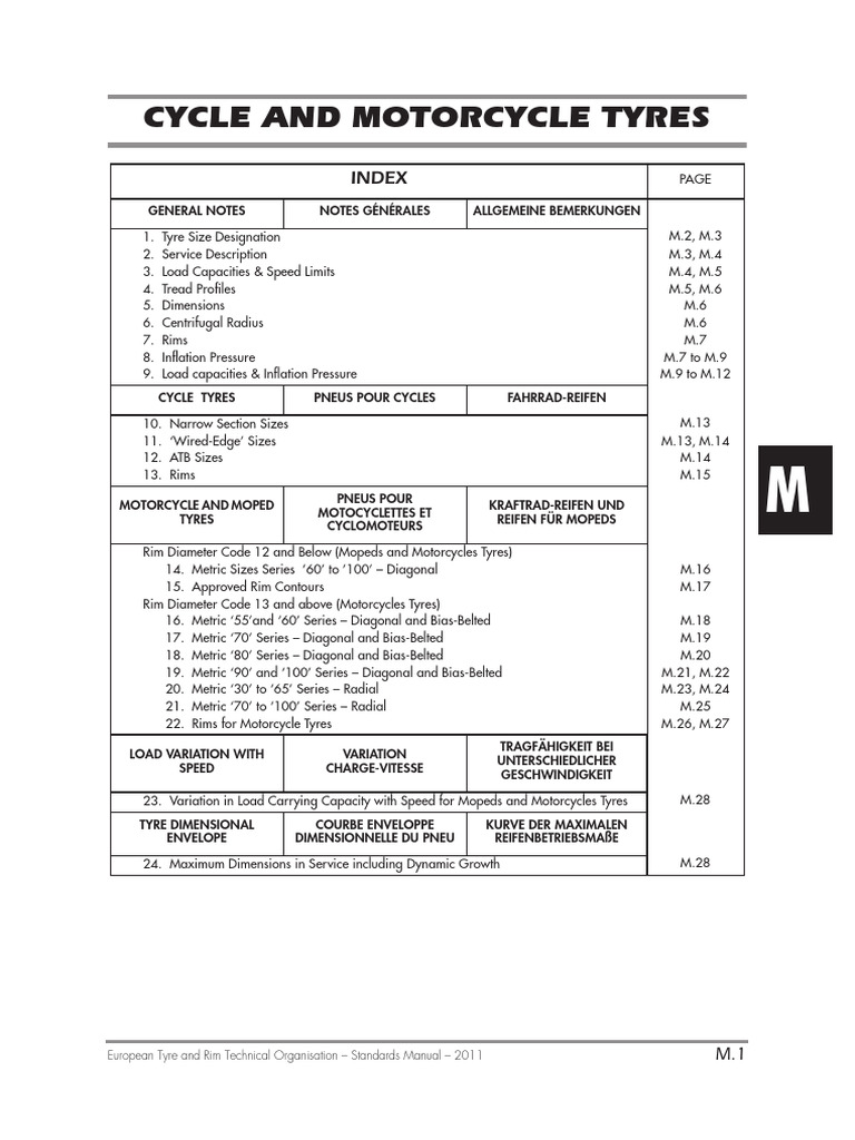 Standards Manual 2011 MC | PDF | Tire | Vehicles