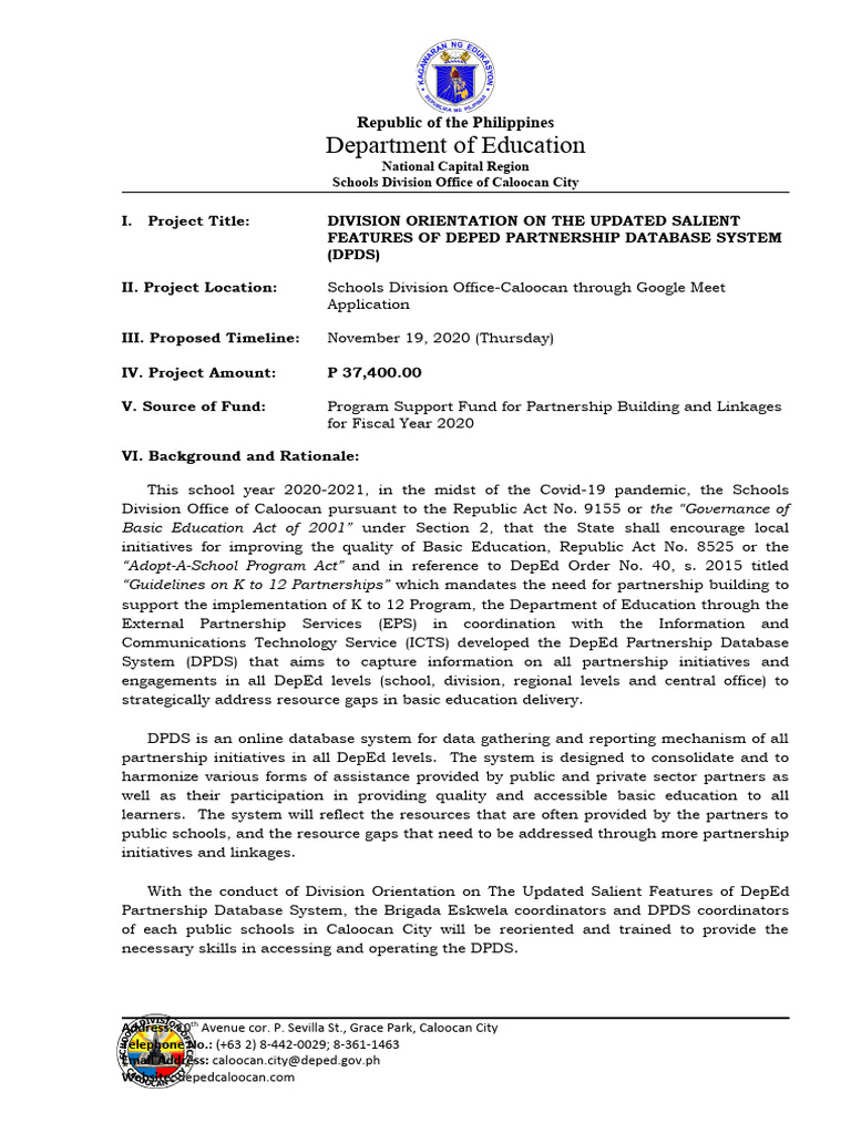 Proposal Division DPDS 2021 | PDF | Databases | Information And Communications Technology