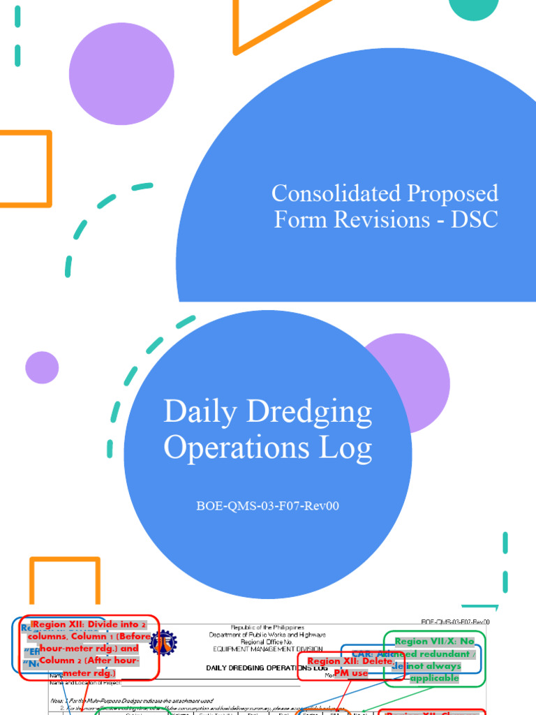 Consolidated Proposed Form Revision DSC | PDF