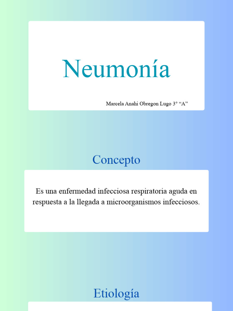 Neumonía | PDF | Neumonía | Medicina CLINICA