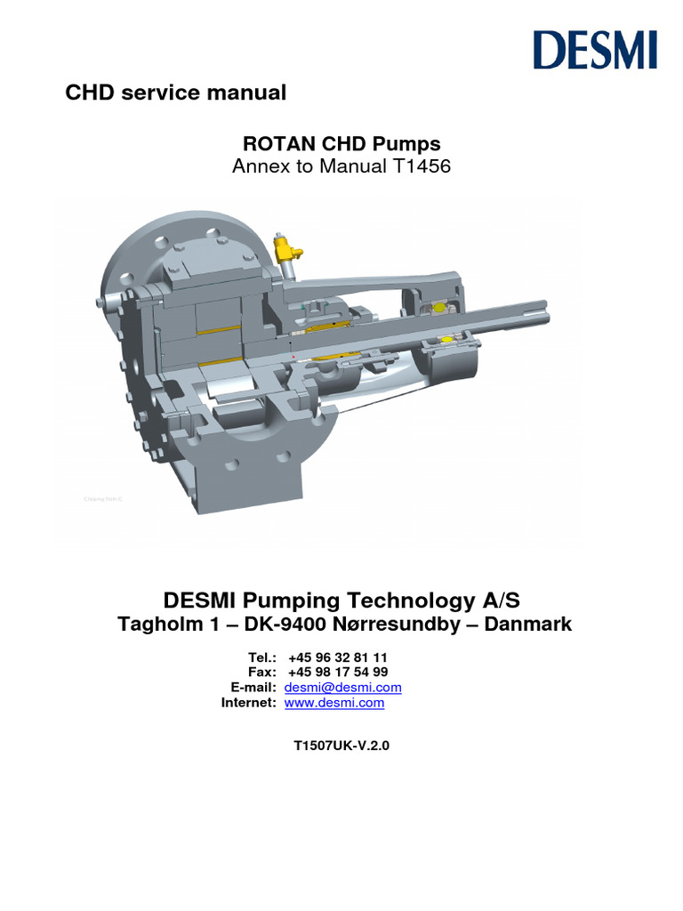 ROTAN CHD Pumps service manual | Download Free PDF | Pump | Bearing ...