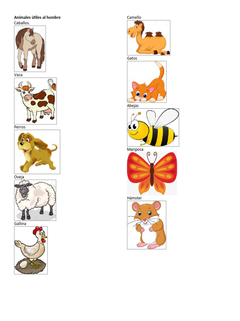 Animales Utiles y Perjudiciales | PDF