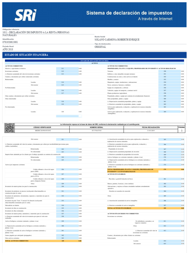 Modelo de Impuesto A La Renta Ecuador | PDF | Impuestos | Impuesto sobre la renta