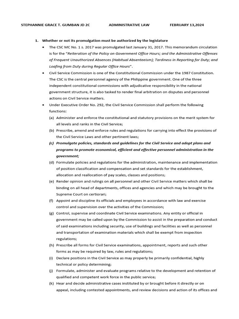 Assignment 1_Admin Law | PDF | Civil Service | Certiorari