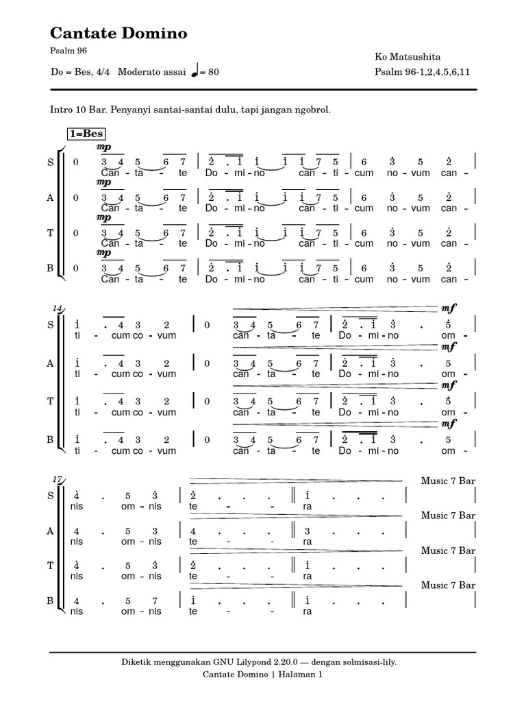 cantate-domino-ko-matsushita-not-angka | PDF