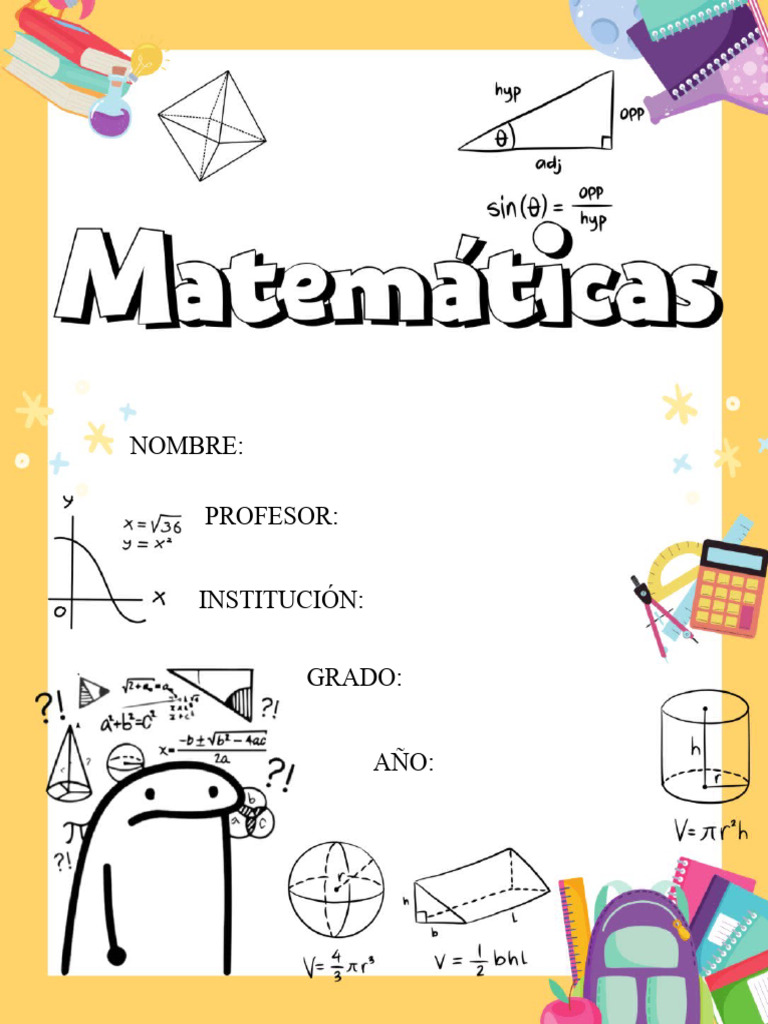 caratulas-de-matematicas-para-imprimir | PDF