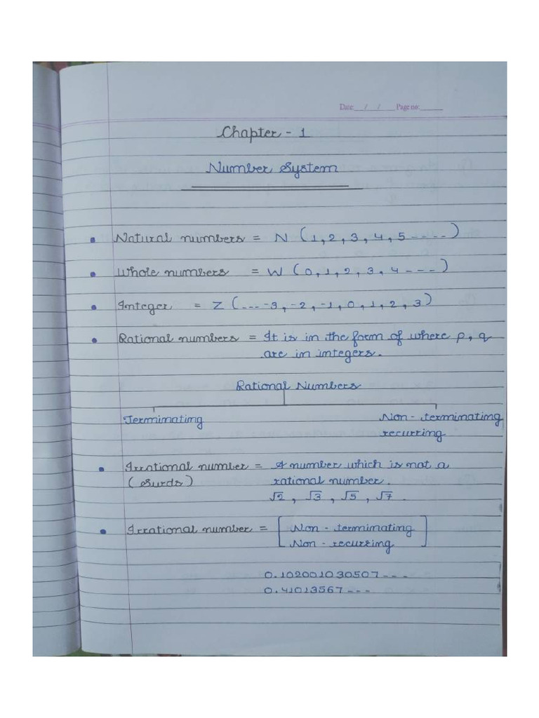 Maths Chapter-1 (Number System) PDF | PDF