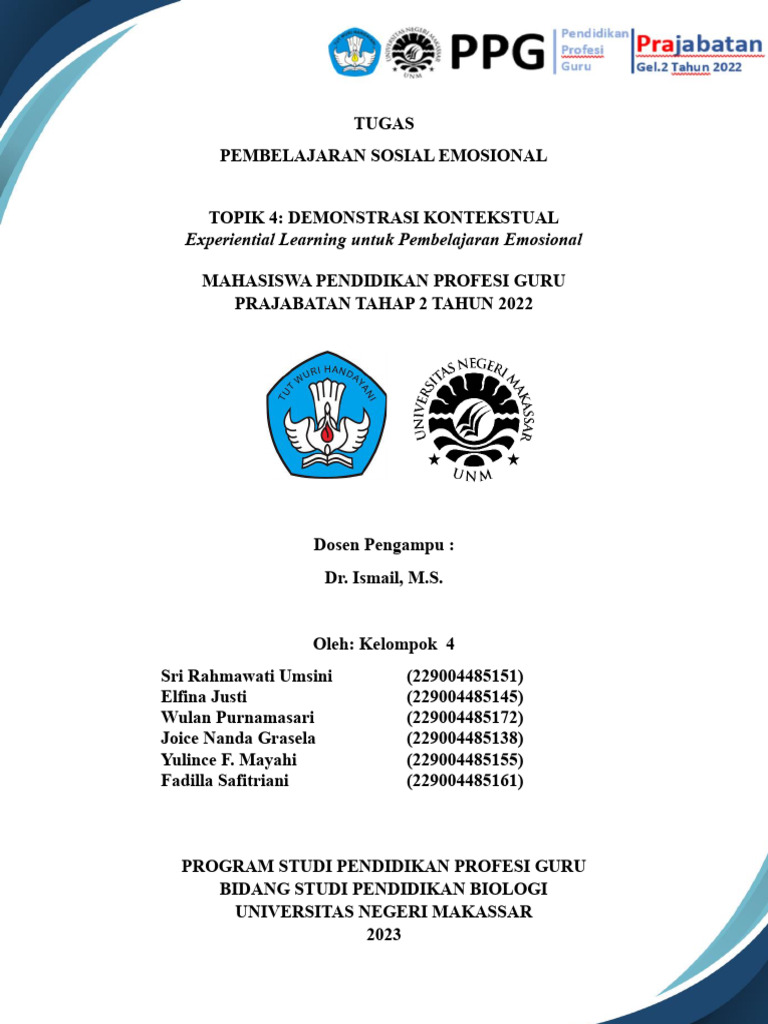 Topik 4 Demonstrasi Kontekstual - Kelompok 4 | PDF