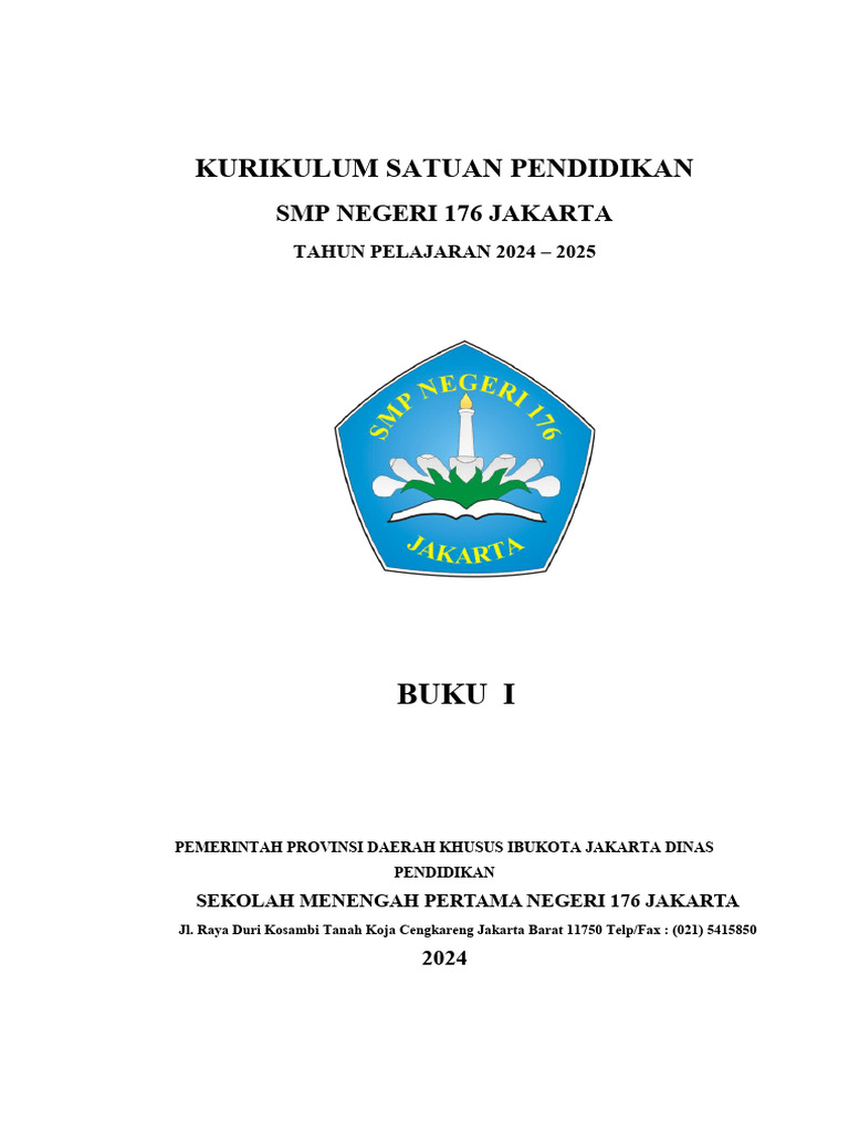Kurikulum SMP Negeri 176 Jakarta 2024-2025 | PDF