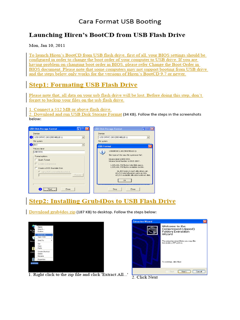 Cara Format USB Booting | PDF | Games & Activities | Computers