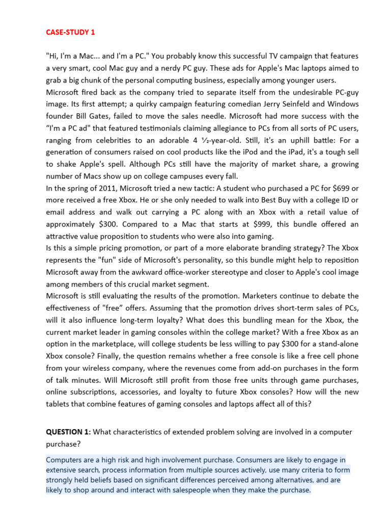 Review Case Studies 2 | PDF | Xbox | Personal Computers