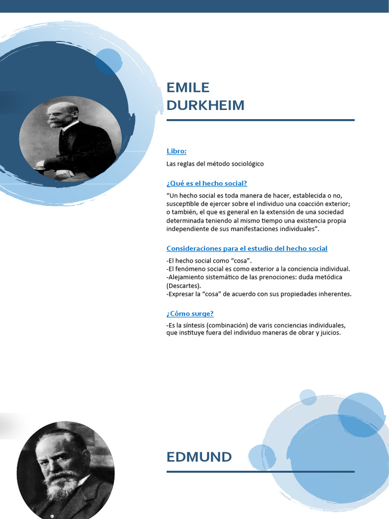 Durkheim y Husserl: Hechos y Fenomenología | PDF | Fenomenología ...