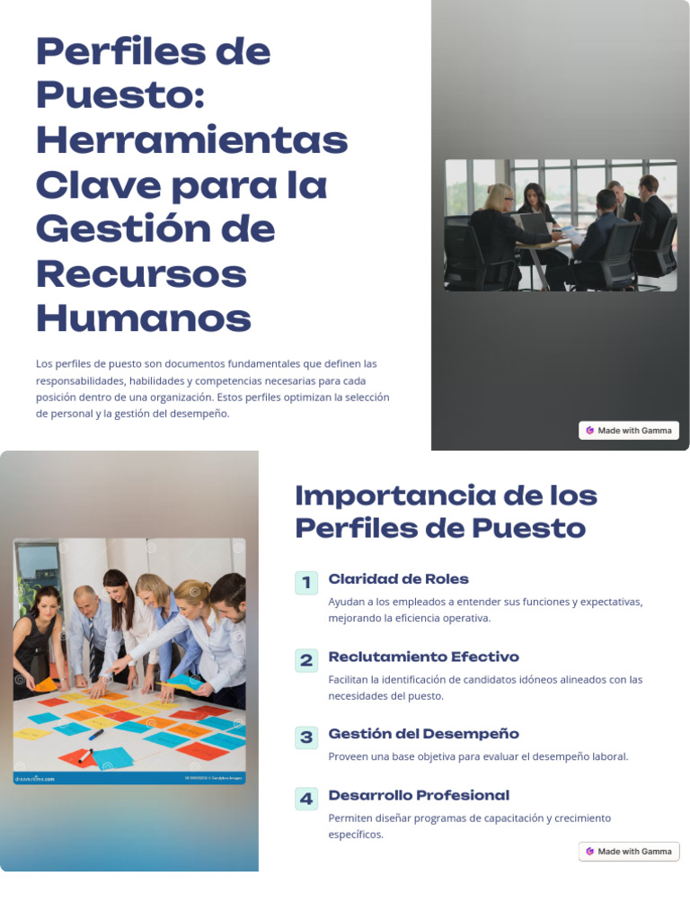 Perfiles de Puesto Herramientas Clave Para La Gestion de Recursos Humanos (1) | PDF | Gestión de ...