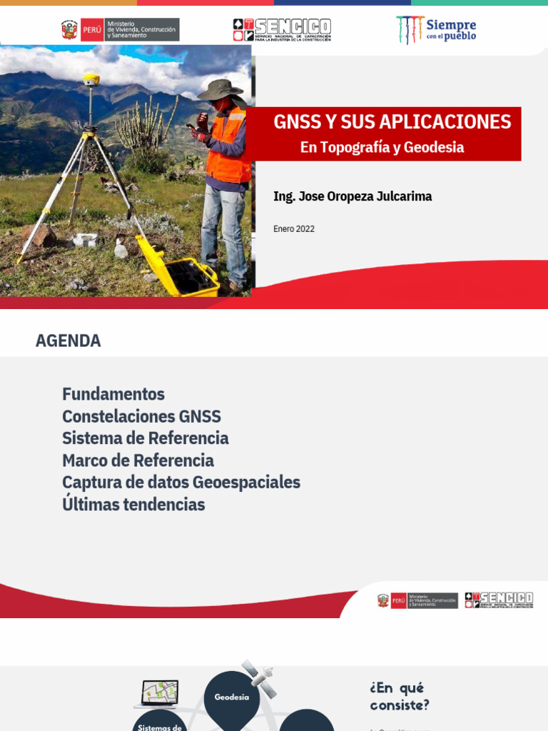 Gnss Aplicaciones Top Geodesia | PDF | Sistema de Posicionamiento Global | Satélite