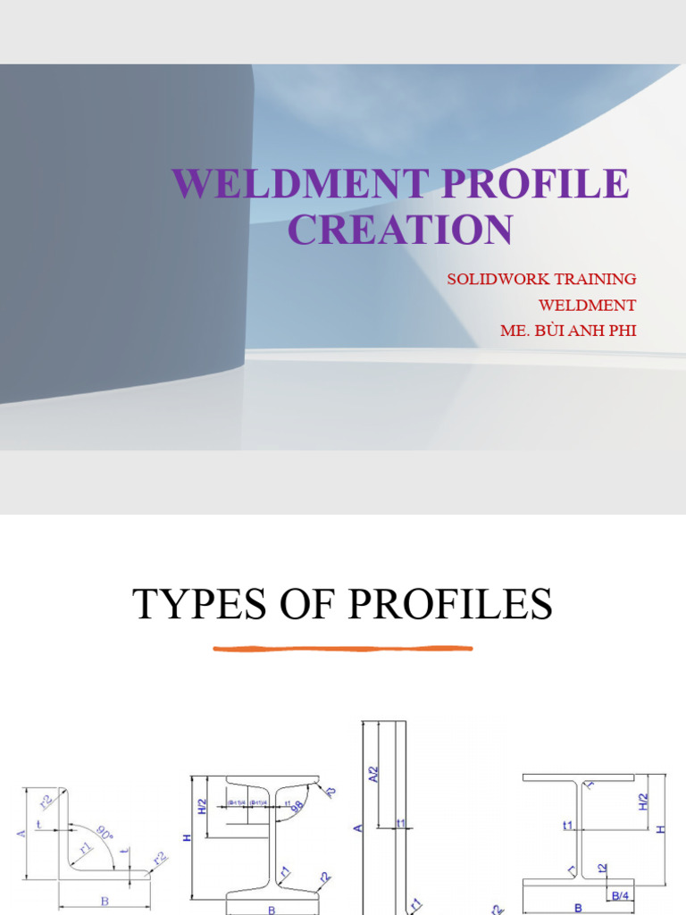 Weldment Profile Creation | PDF