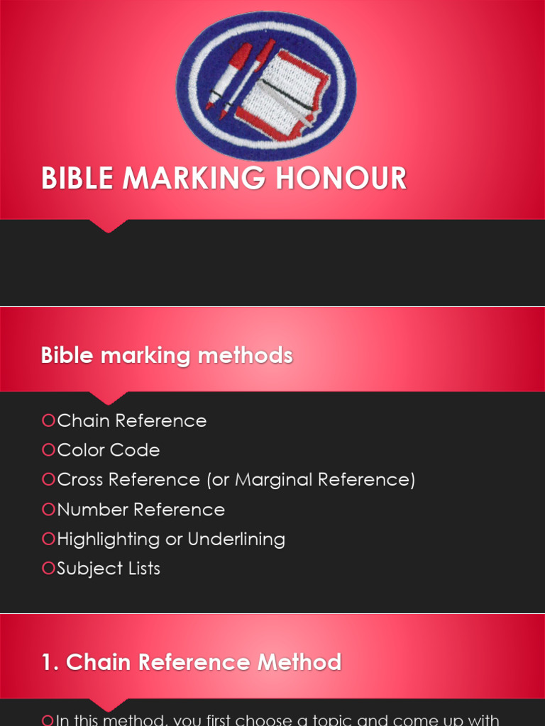 Bible Marking Honour | PDF