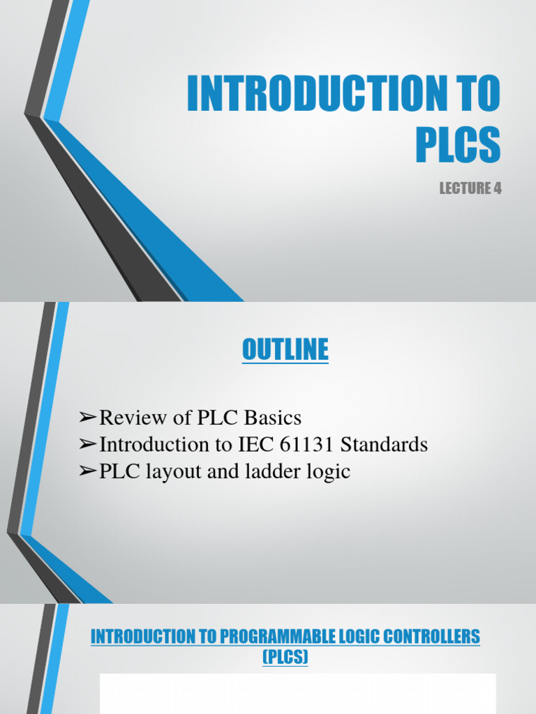 Introduction To PLCS | PDF | Programmable Logic Controller | Logic Gate