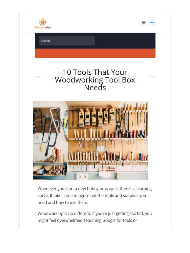 Wood Working Tools You Need! | PDF | Drill | Woodworking