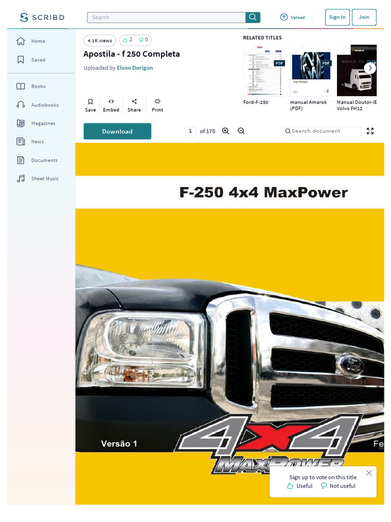 Manual Completo F-250 MaxPower | PDF | Engenharia | Engenharia Mecânica