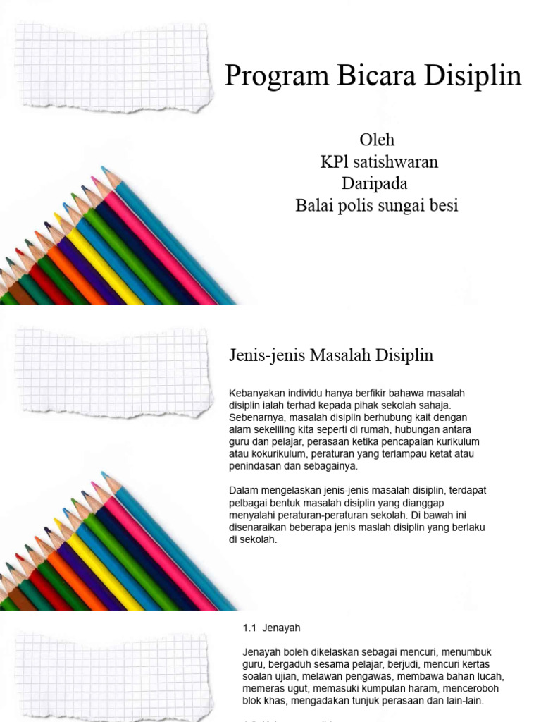Ceramah Disiplin | PDF