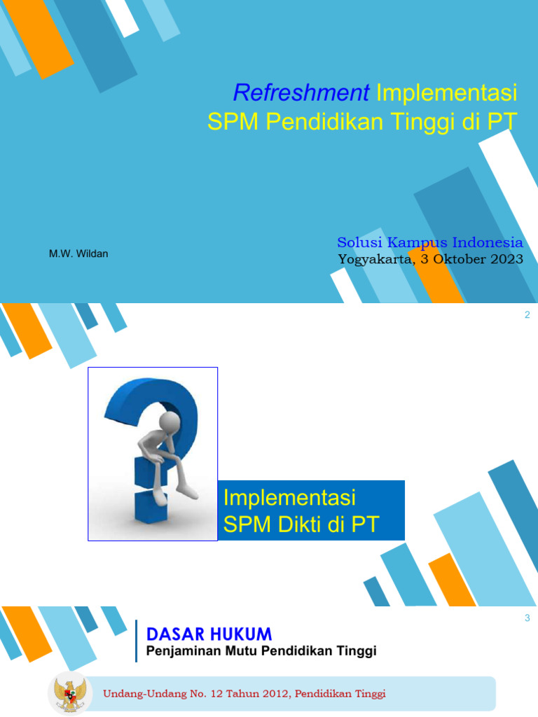 Refreshment Implementasi SPM Dikti Di PT - Compressed | PDF