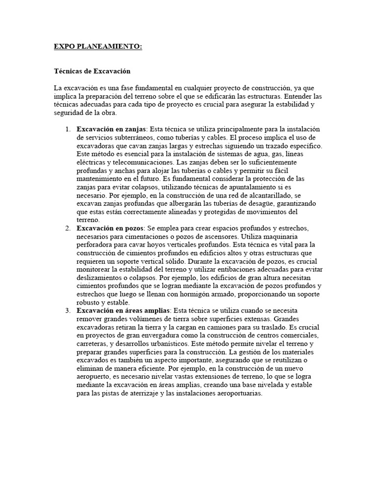 Explo Planeamiento | PDF | Fundación (Ingeniería)