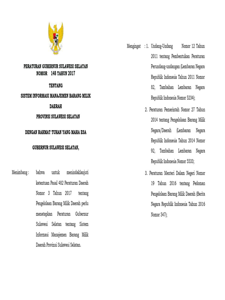 Pergub SIMDA HASIL REVISI | PDF