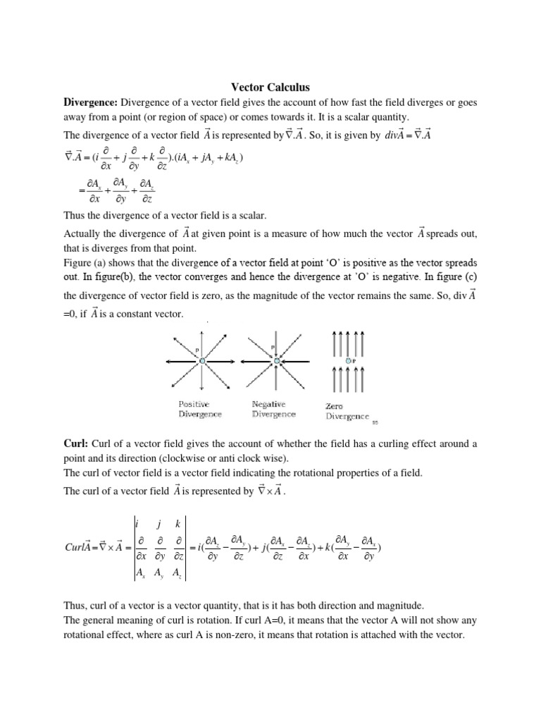 Vector Calculus Pdf Electric Field Electrostatics