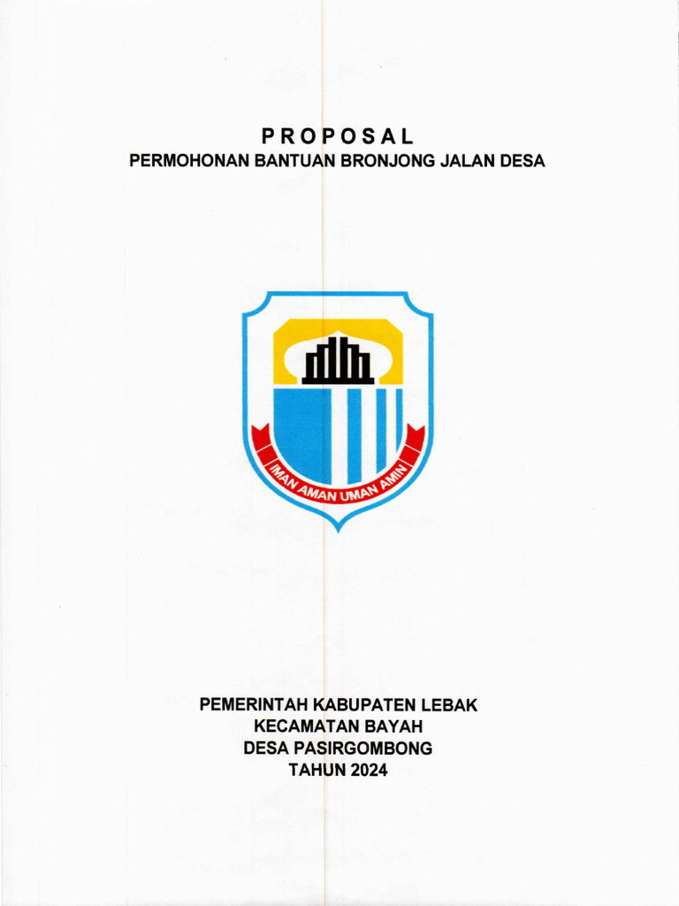 Proposal Bantuan Bronjong | PDF