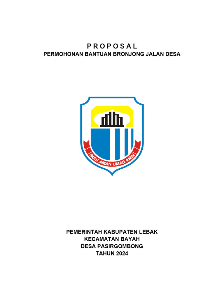 Proposal Bronjong Cikarang DS Pasirgombong | PDF | Ilmu Sosial