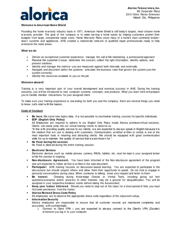 AHS Training Agreement - Manila | PDF | Career & Growth | Business