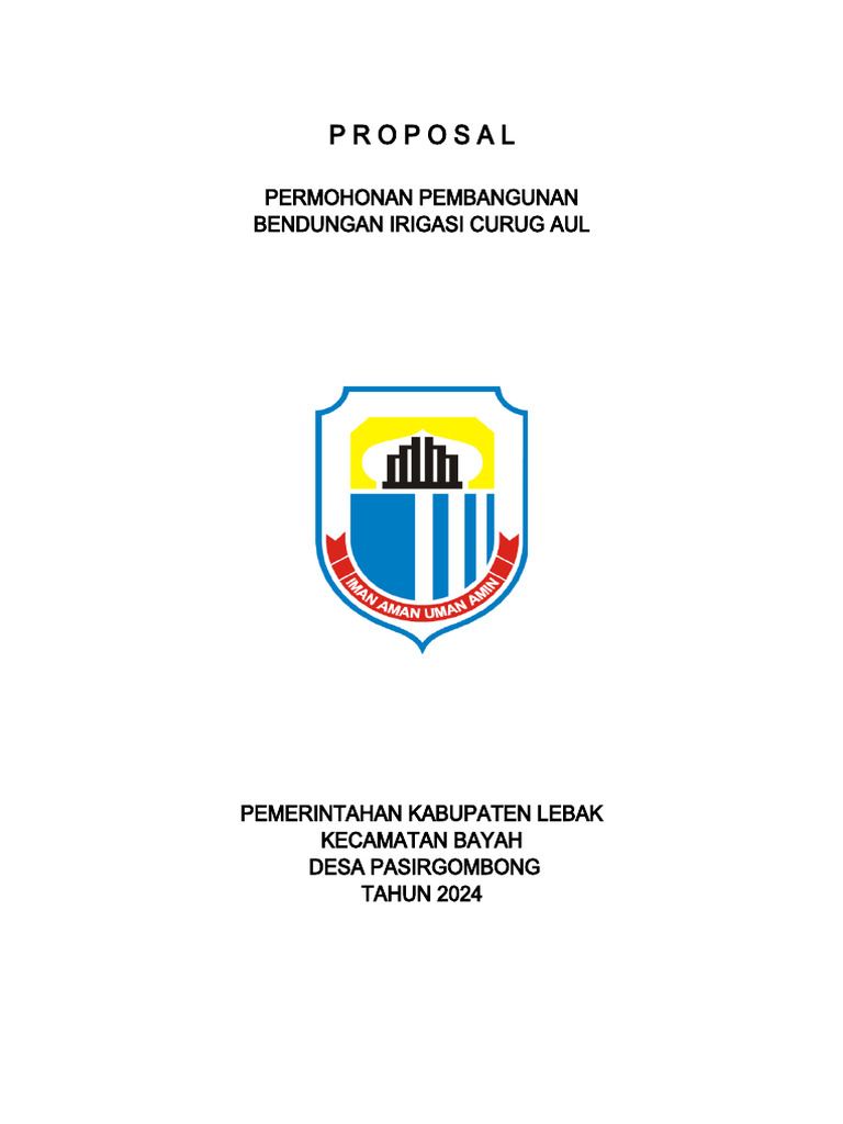 Proposal Bendungan Curug Aul | PDF | Sains & Matematika