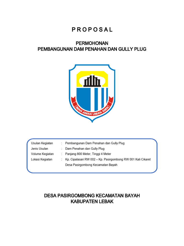 Proposal Bronjong Cikaret | PDF