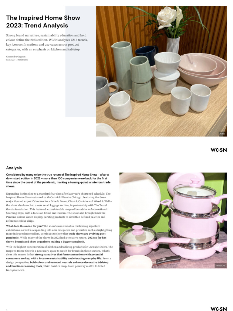 2023 Inspired Home Show Trends Analysis | PDF | Cost Of Living | Brand