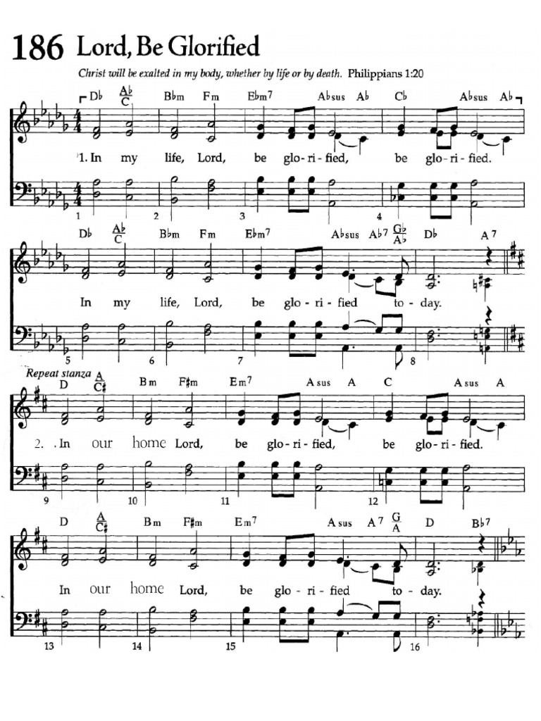 Lord Be Glorified (Hymn) | PDF