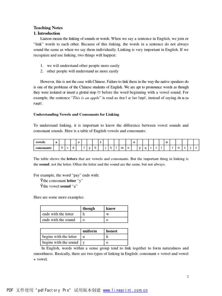 Liaison | PDF | Languages | Foreign Language Studies