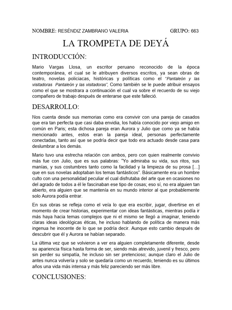 La trompeta de Deyá: Recuerdos de Julio | PDF