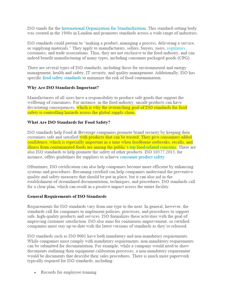 International Organization For Standardization.: Why Are ISO Standards ...
