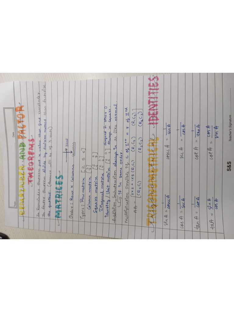 Maths Class 10 Isce Notes - PDF Part 2 | PDF