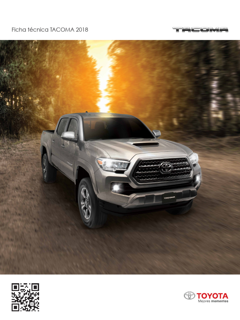 2018 - Ficha Técnica - Toyota - Tacoma | PDF | Tracción en las cuatro ruedas | Airbag