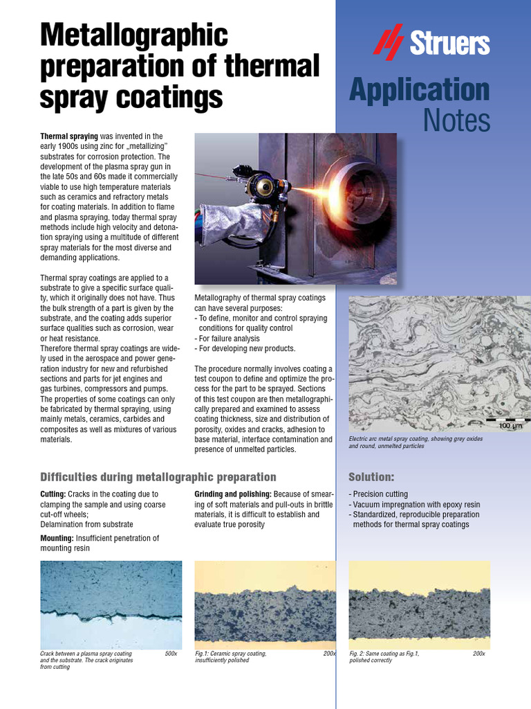 Application Note Spray Coatings | PDF | Physical Sciences | Materials Science
