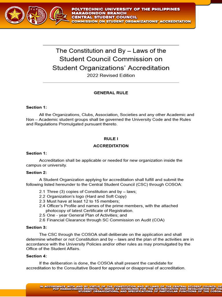 COSOA CBL 2022 Revised 2x | PDF | Government | Justice