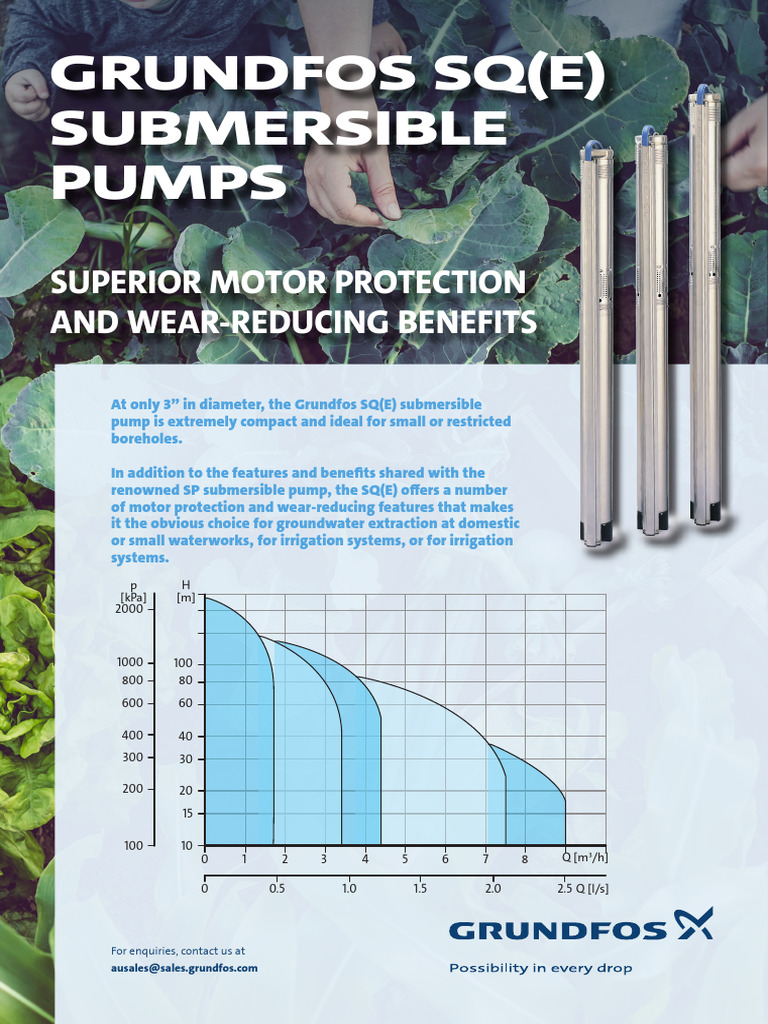 Grundfos SQ (E) Submersible More Pumps Literature-6859698 | PDF | Power ...