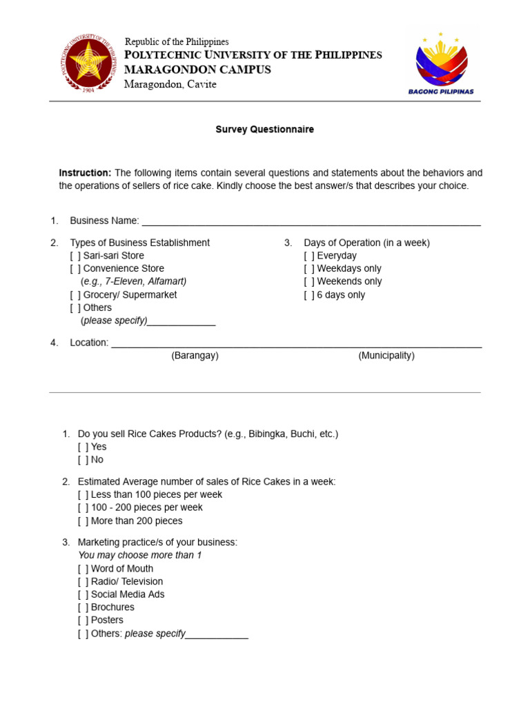 Competitor Questionnaire | PDF
